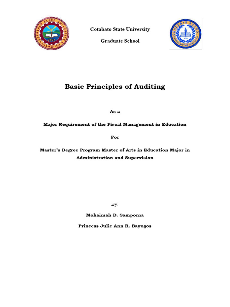 Basic Auditing Principles Guide | PDF | Audit | Auditor's Report