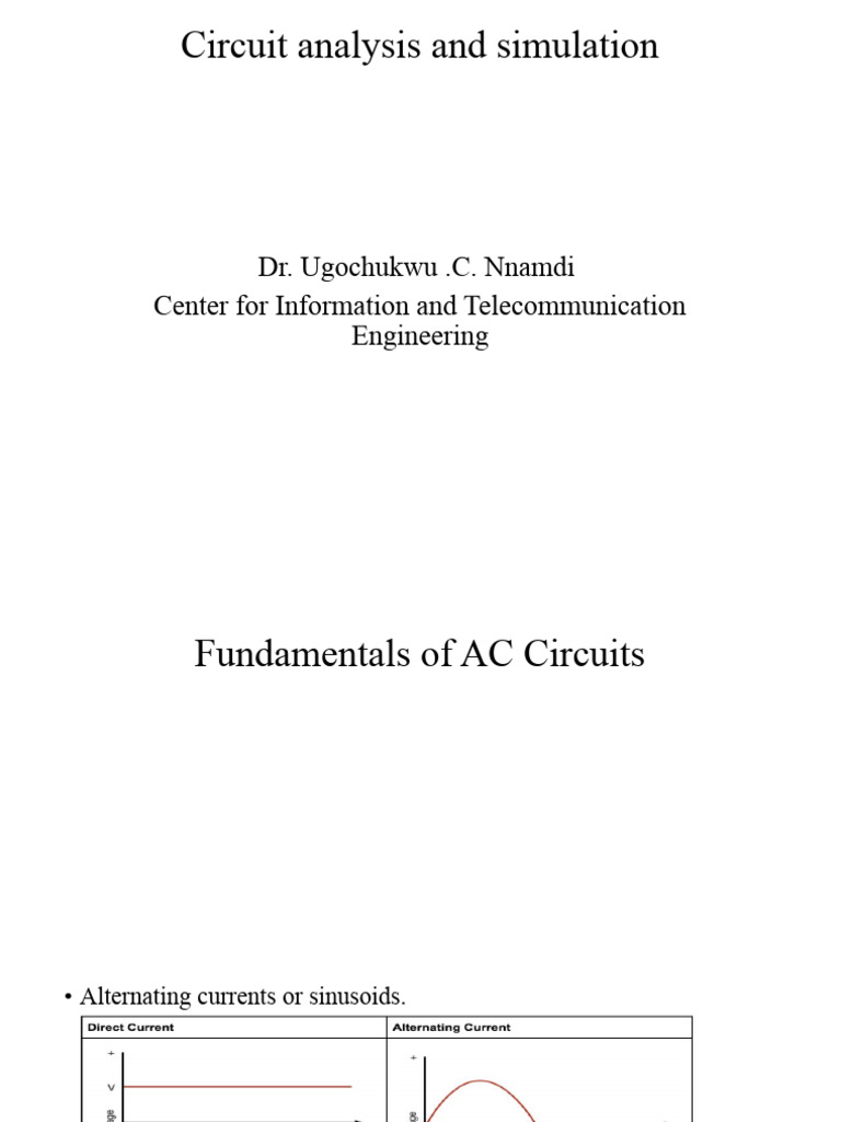 Circuit Analysis & Simulation Slide | PDF | Laplace Transform | Electronic Filter