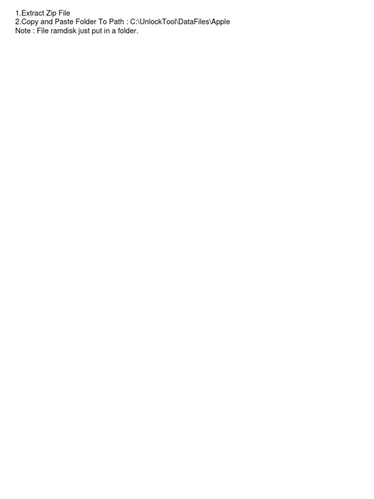 Guide TEXT Extract File Folder Ramdisk UnlockTool | PDF