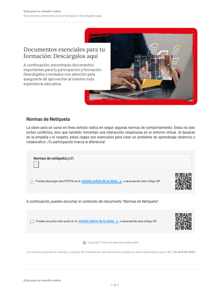 Guia Para Tu Estudio Online Documentos Esenciales Para Tu Formacion ...