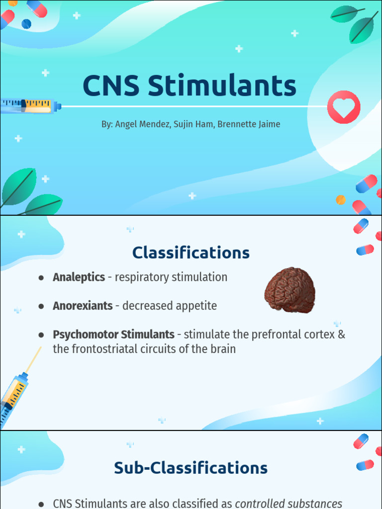 CNS Stimulants (FINAL) | PDF | Stimulant | Attention Deficit ...