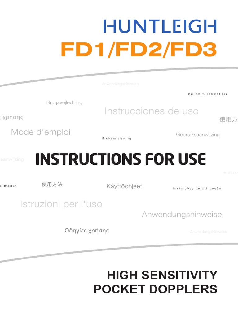 FD1 Doppler User Manual Overview | PDF | Blood Vessel | Sterilization ...
