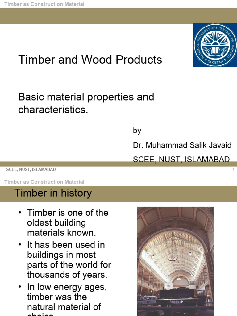 CE115 4 Timber 1 | PDF | Wood | Lumber