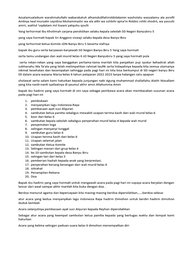 Urutan Acara Wasana Warsa | PDF | Agama & Spiritualitas