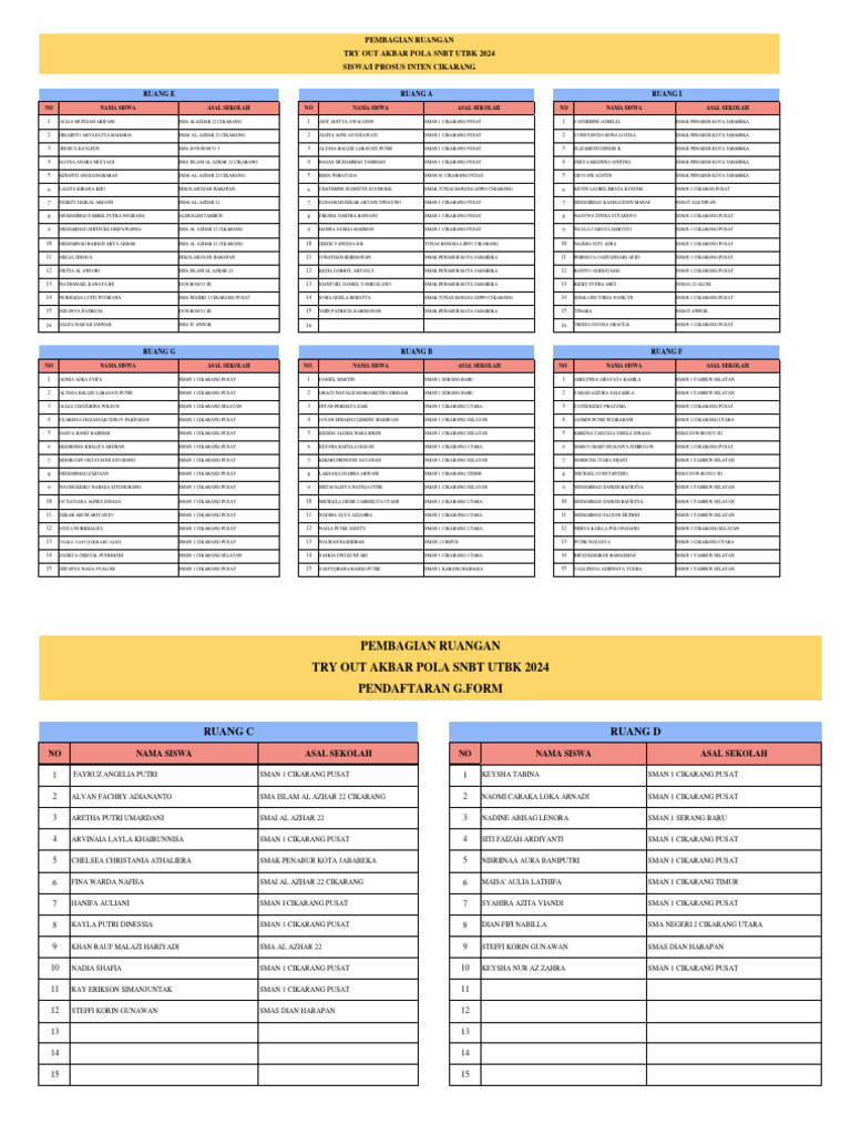 Try Out Room Allocation 2024 | PDF