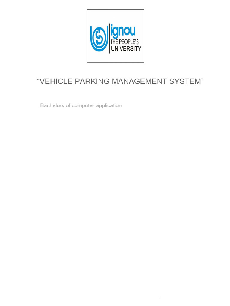 Vehicle Parking Management System (CHANDAN219161175) | PDF | Password ...