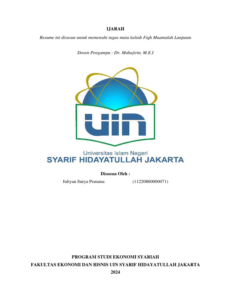 Definisi dan Dasar Hukum Ijarah | PDF