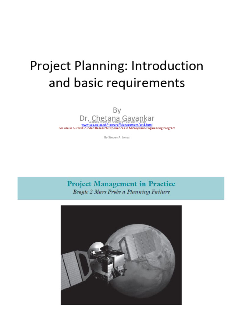 Project Planning_Introduction & basic requirements | PDF | Experiment ...