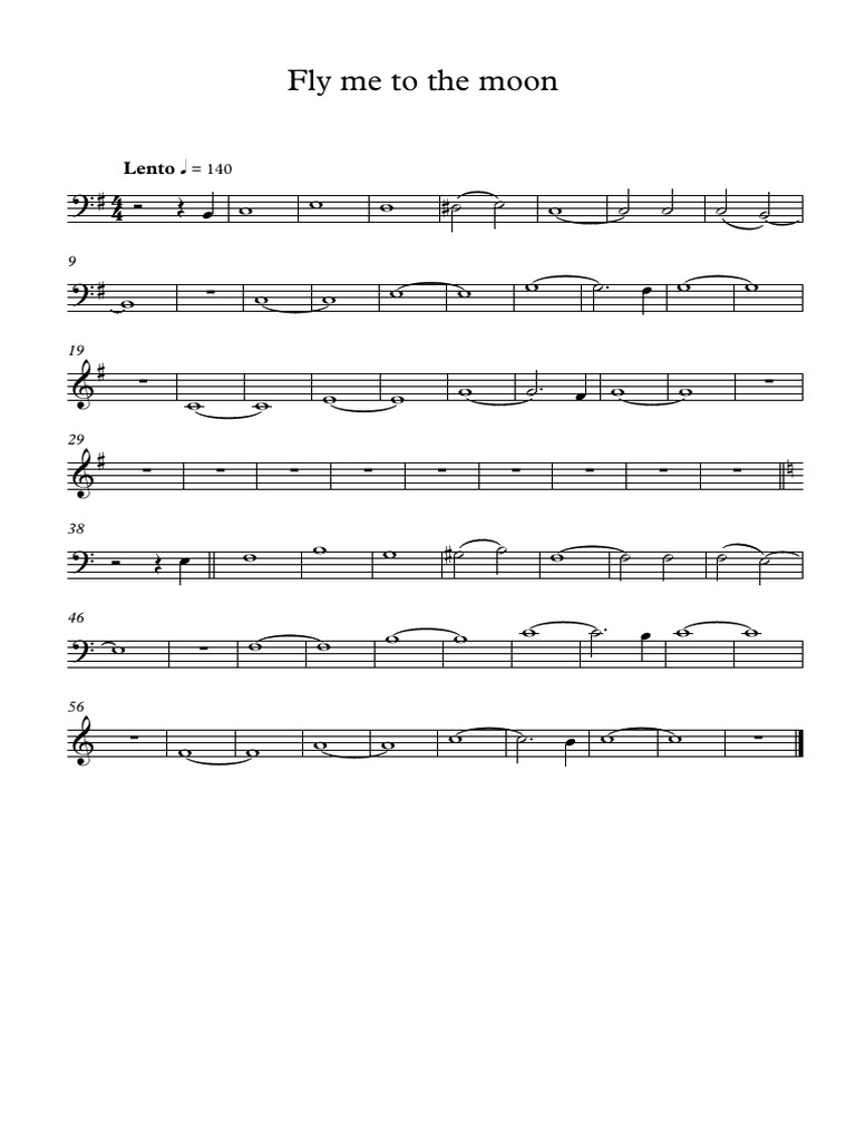 Fly Me To The Moon Cello | PDF