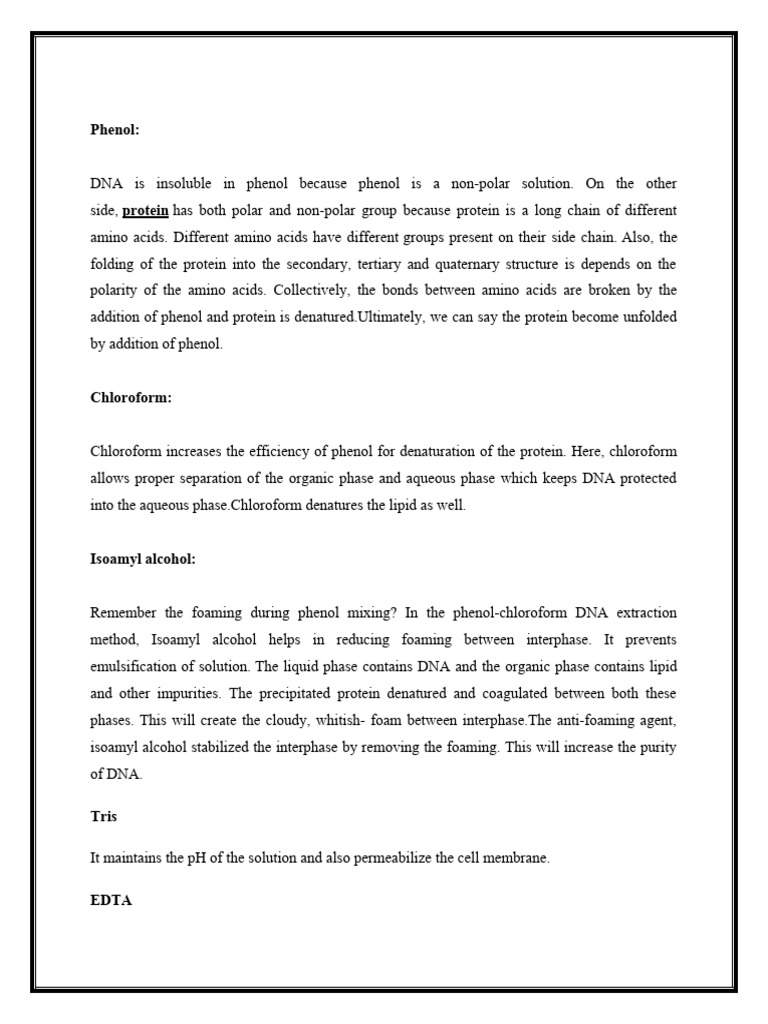 Dna Extraction File | PDF | Denaturation (Biochemistry) | Proteins
