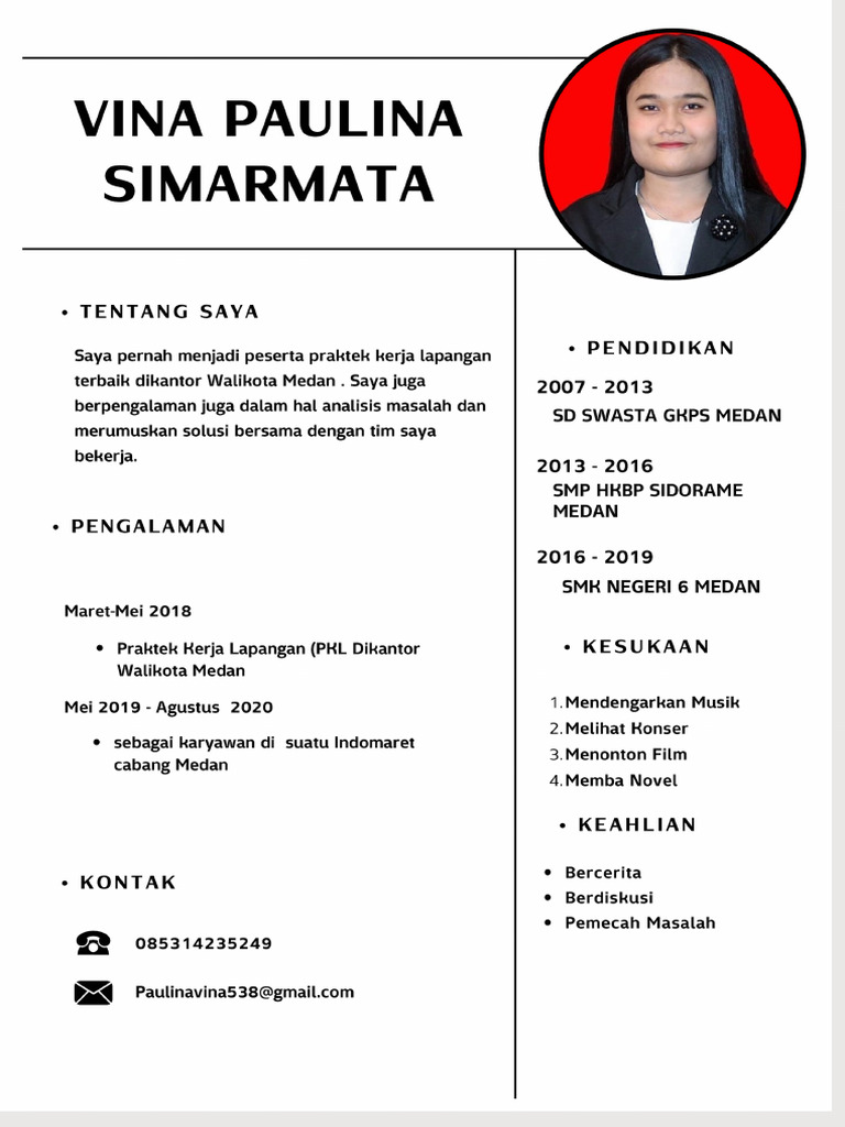 Cv. Vina Paulina Simarmata | PDF
