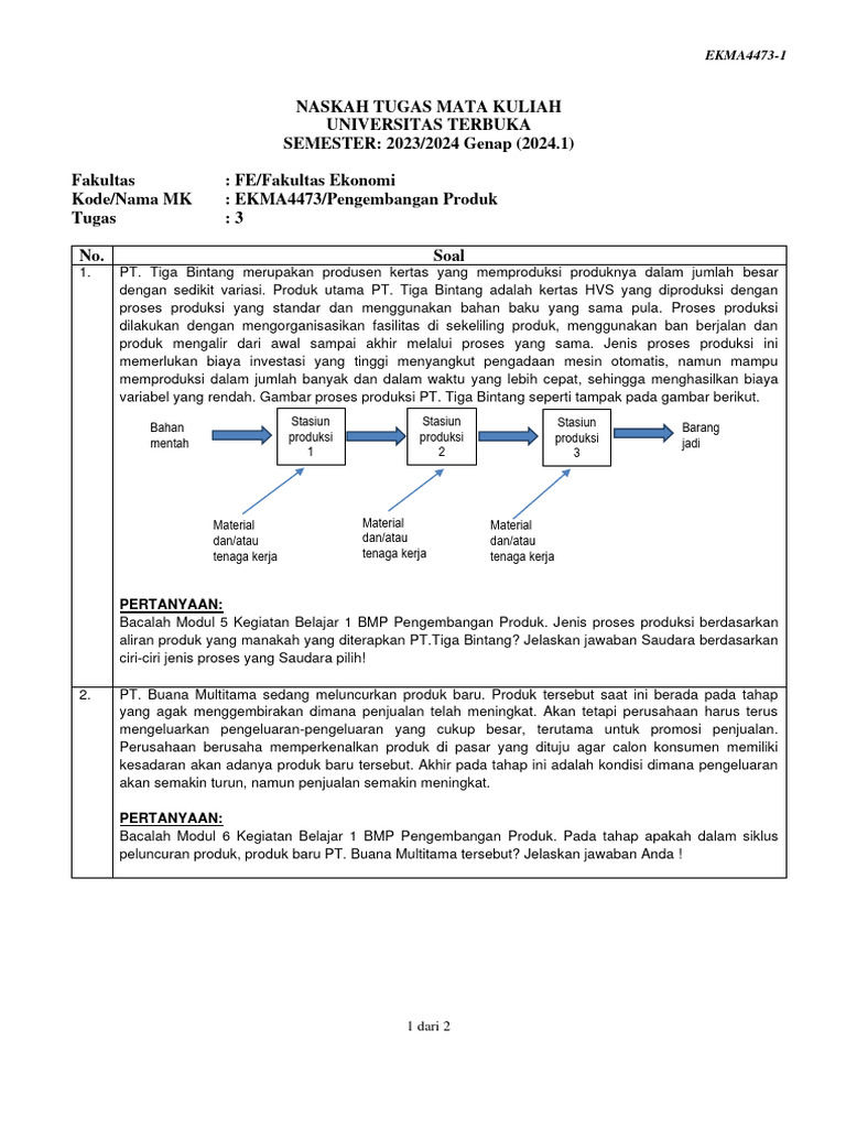 Soal Ekma4473 Tmk3 1 | PDF