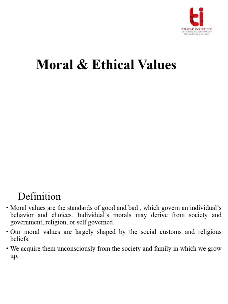 4 Moral Ethical Values | PDF | Morality | Motivation