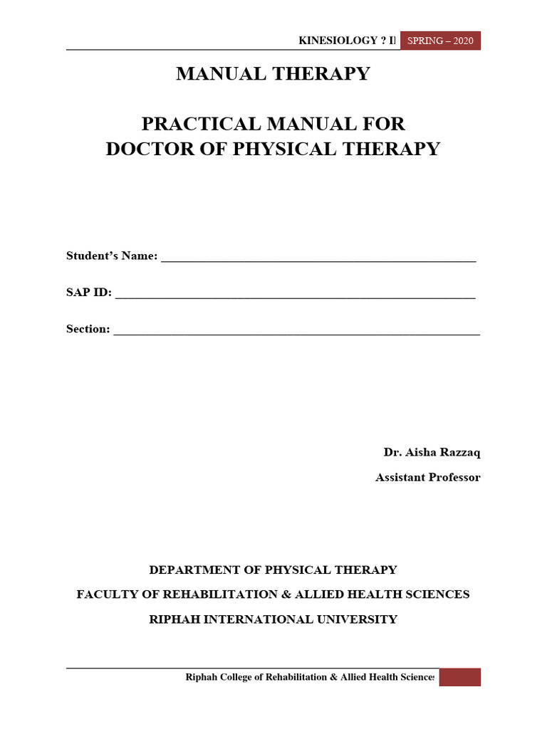 Initial Pages | PDF | Physical Therapy | Manual Therapy