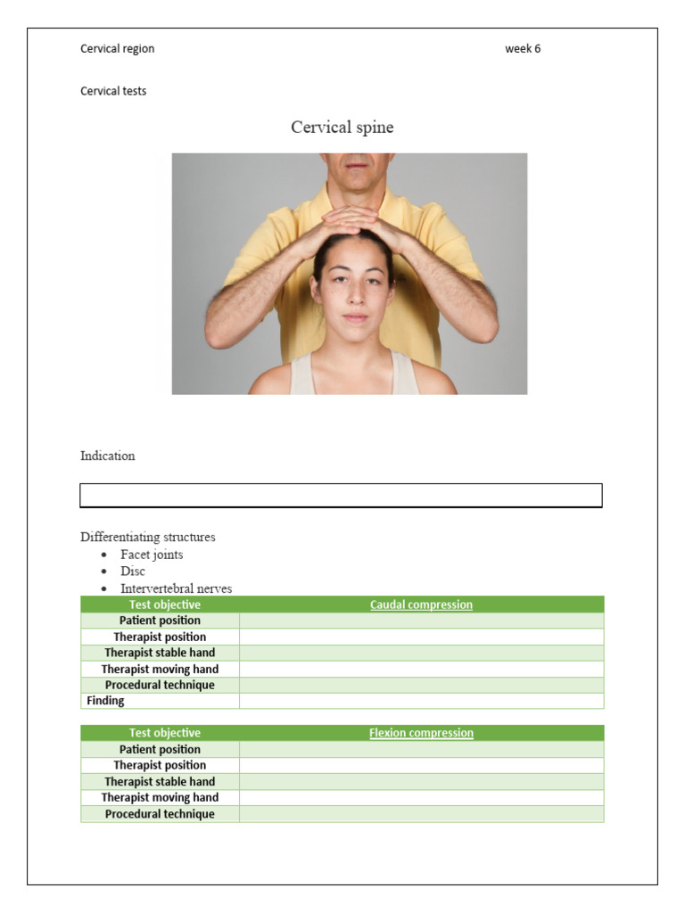 Cervical Spine Assessment Techniques | PDF
