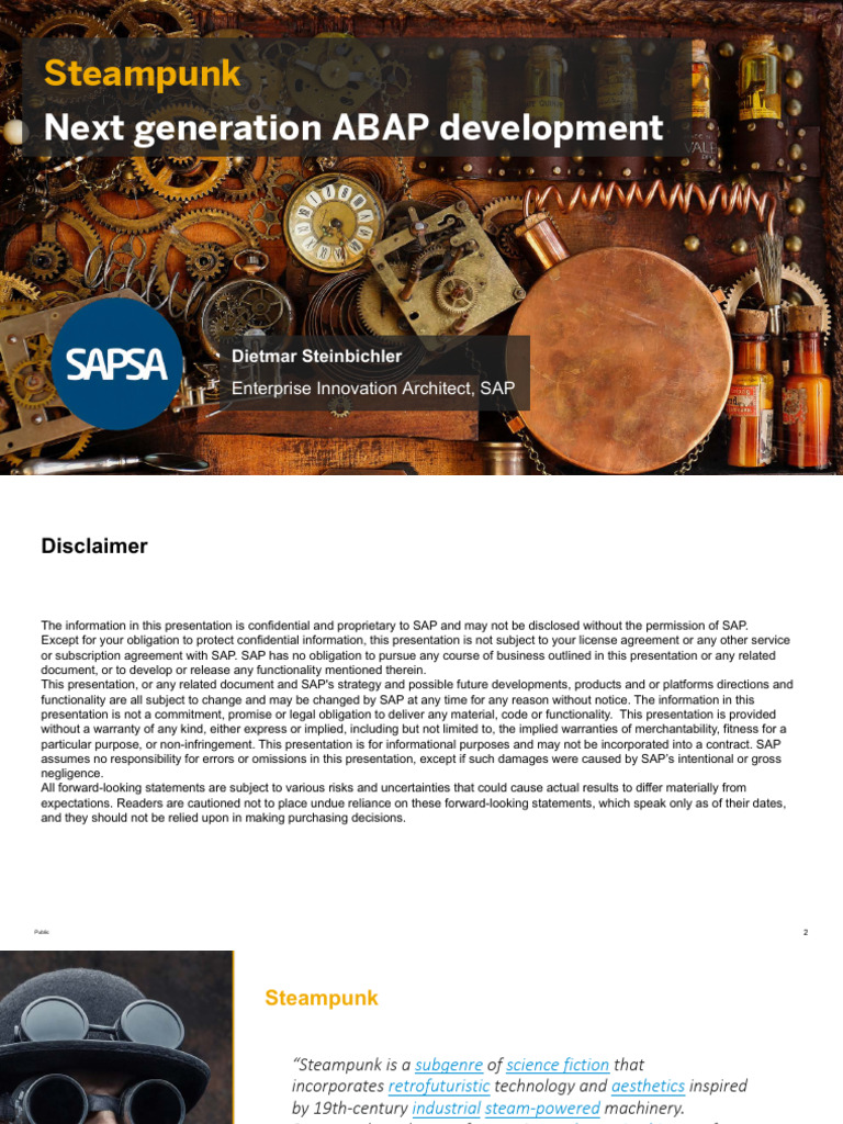 Steampunk-next-generation-abap-development_2022-11-07 | PDF | Cloud Computing | Application Software