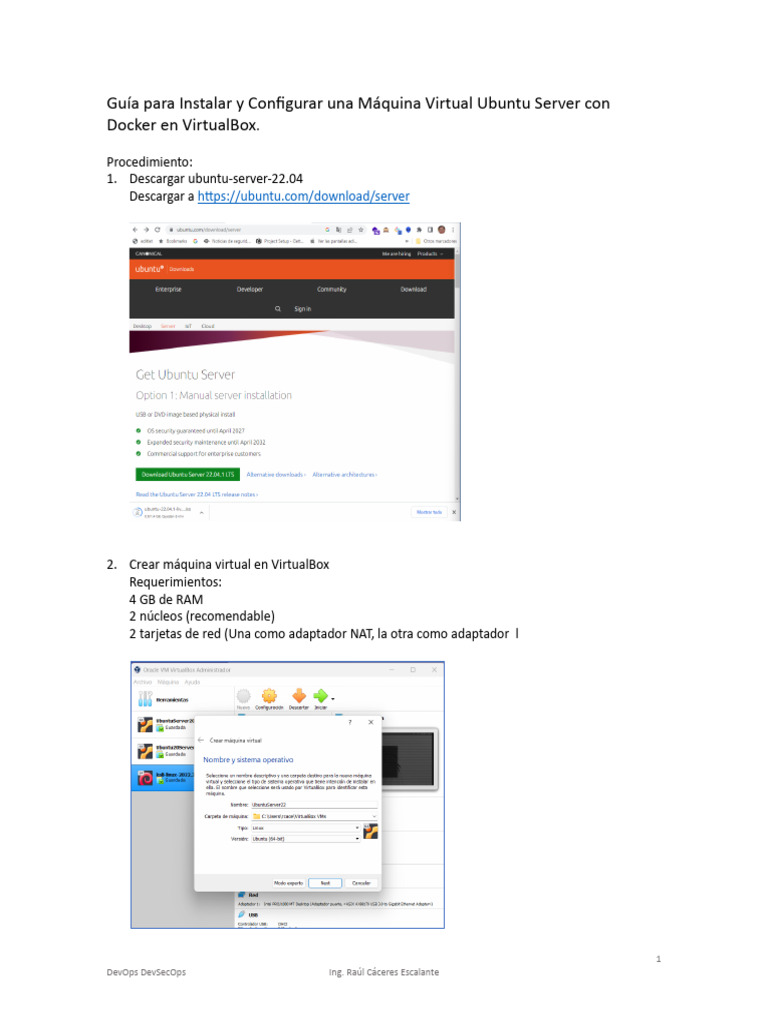 VM Ubuntu Server Docker | PDF | Interfaces gráficas de usuario ...
