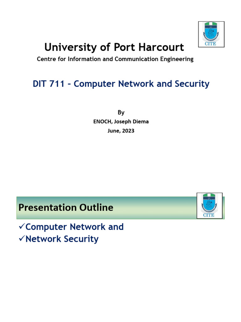 Computer Networks and Security Overview | PDF | Network Topology ...