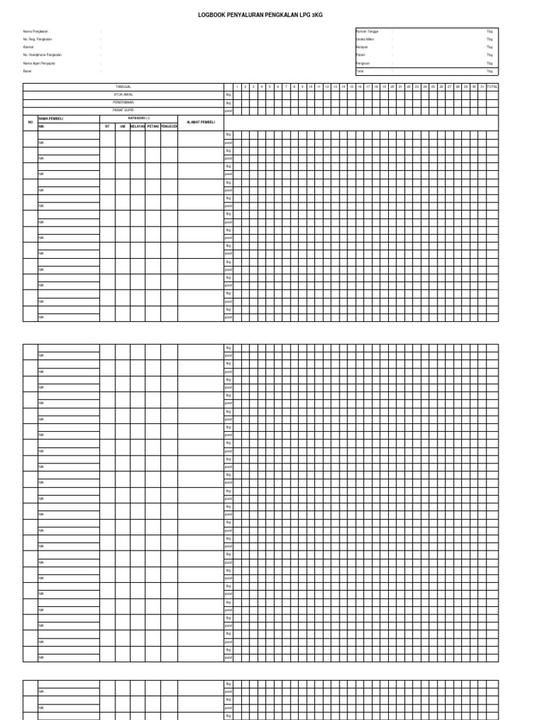 Format Logbook 2024 | PDF