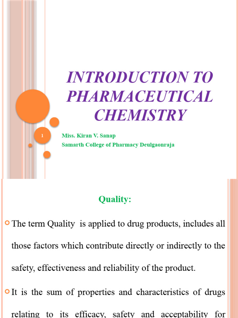 Introduction to Pharmaceutical Chemistry | PDF | Accuracy And Precision ...