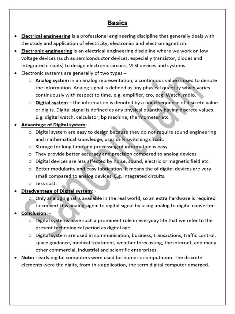 Digital Sanchit Sir Notes | PDF | Digital Signal | Logic Gate