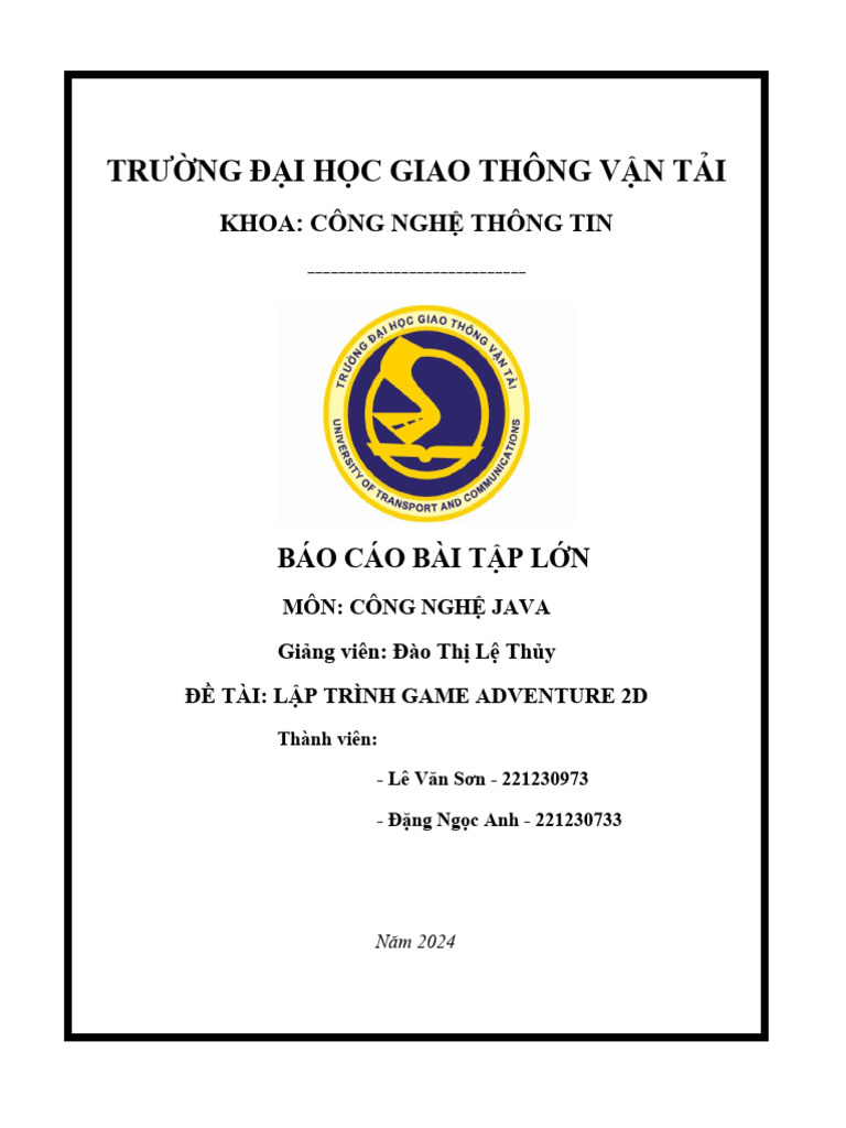 Báo-cáo-BTL-Java-nhóm-15 | PDF