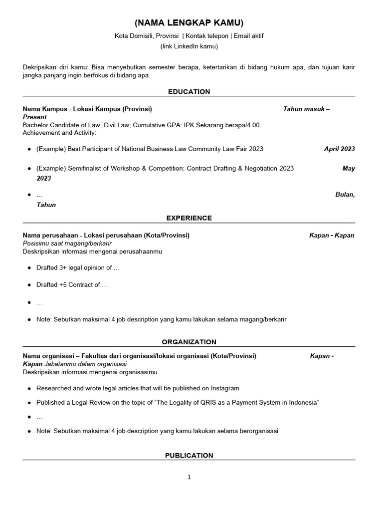 Template CV ATS | PDF