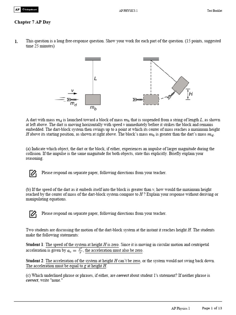 Chapter 7 Week 2 AP Day 2022 PDF | PDF | Momentum | Collision