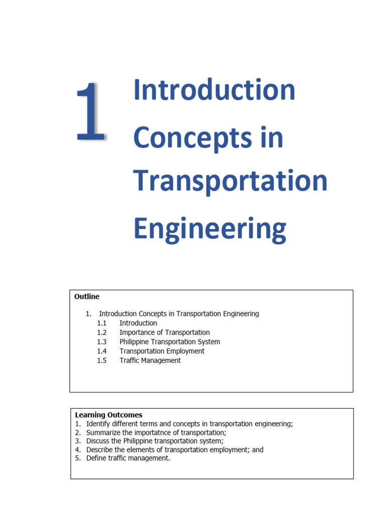 [M1] Handout | PDF | Transport | Logistics