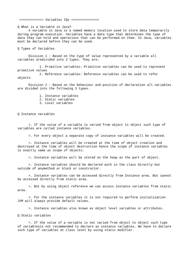 2 Variables Iqs Pdf Variable Computer Science Parameter Computer Programming 3077