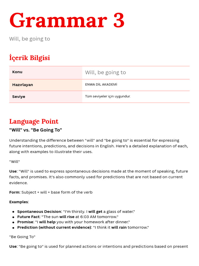 Grammar Notes | PDF | Weather | Rain