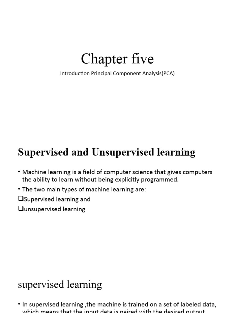 PCA in Machine Learning Explained | PDF | Principal Component Analysis | Eigenvalues And ...