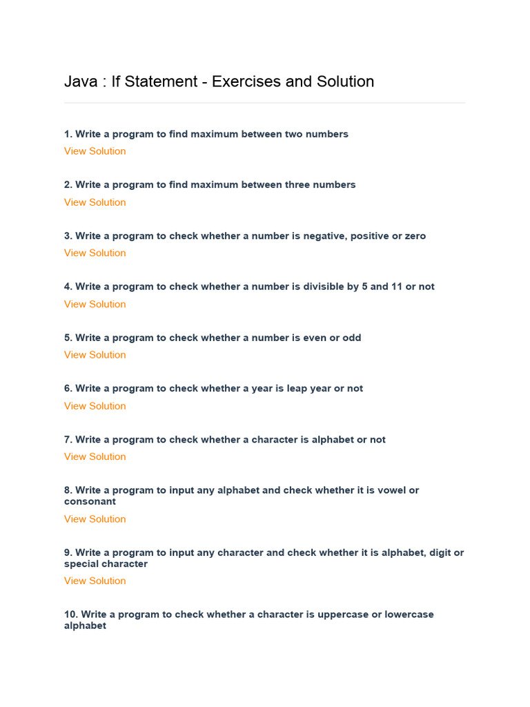 Practice Programs On If Else Statements Lyst9906 | PDF | Percentage ...