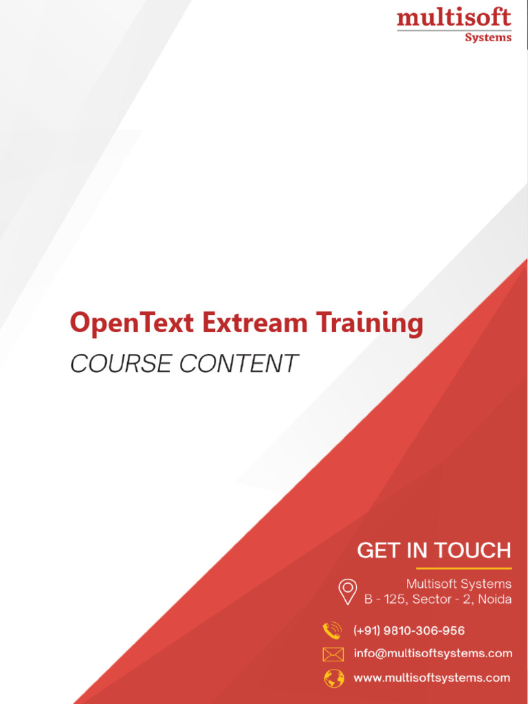 OpenText Extream - MS | PDF | Educational Technology | Expert