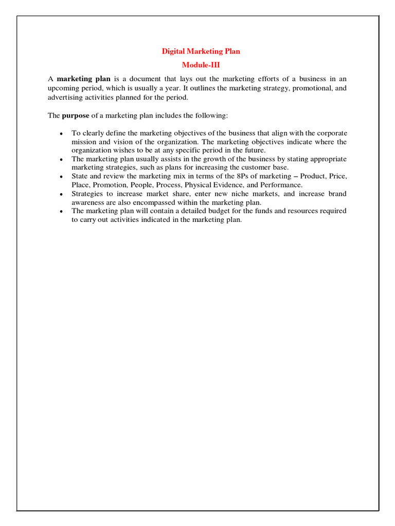 Digital Marketing Strategy Guide | PDF | Marketing | Market (Economics)