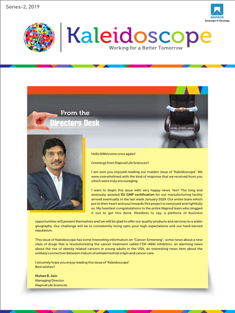 Naprod Kaleidoscope Issue 2 - Naprod Life Sciences | PDF | Cancer ...