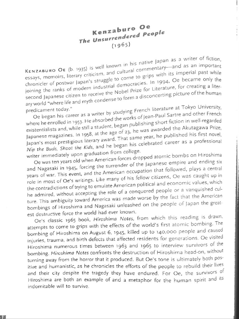 Unsurrendered People | PDF
