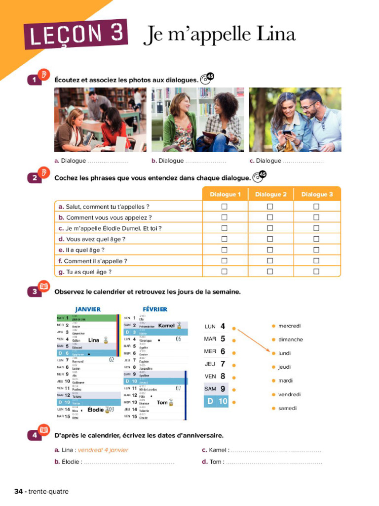 Bonjour Et Bienvenue 3 Je m'Appelle Lina | PDF Bonjour Et Bienvenue 3 Je m'Appelle Lina | PDF