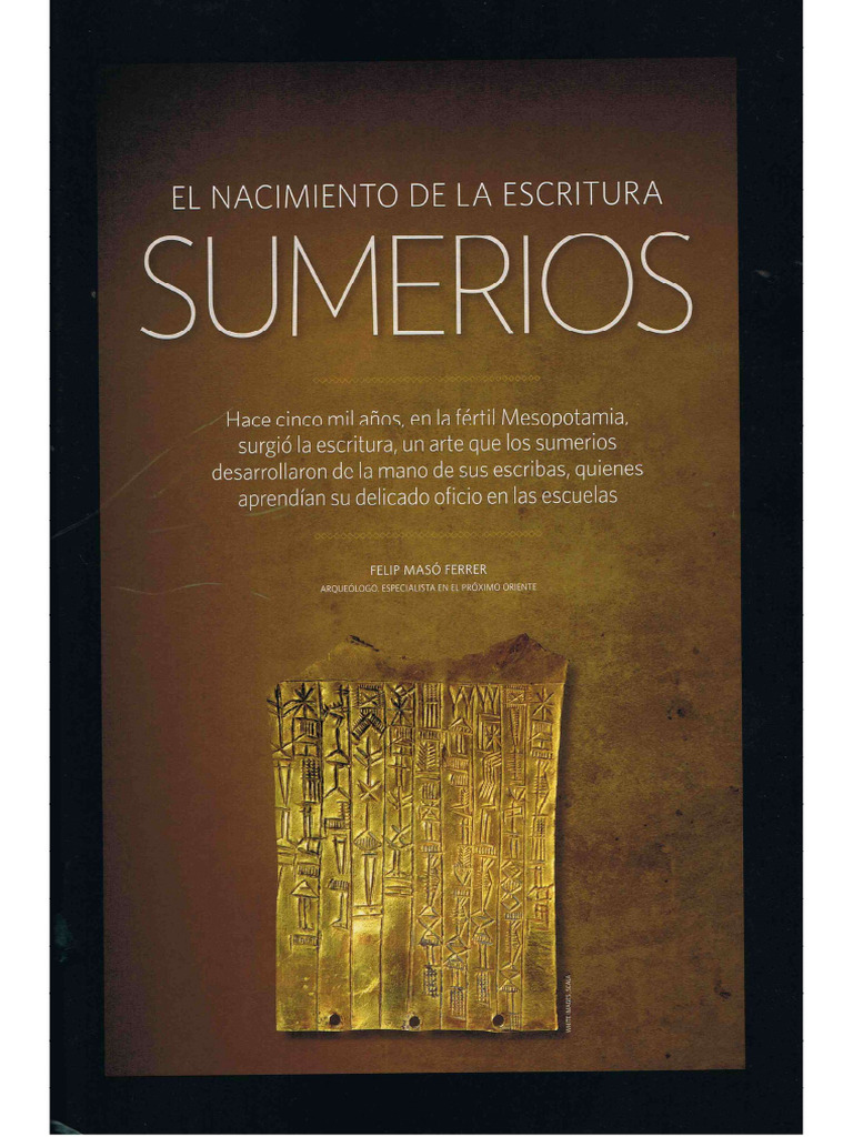 La Escritura Sumeria (National Geographic Historia #79) | PDF