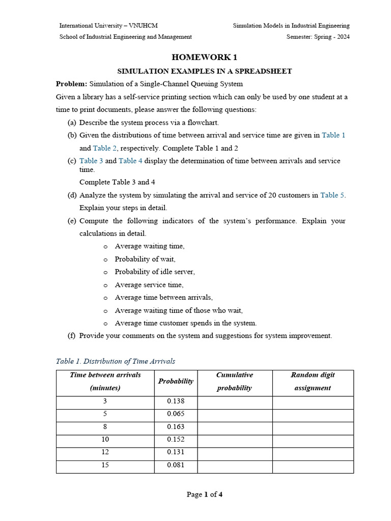 HW1 - Simulation Example in A Spreadsheet | PDF | Simulation | Computing HW1 - Simulation Example in A Spreadsheet | PDF | Simulation | Computing