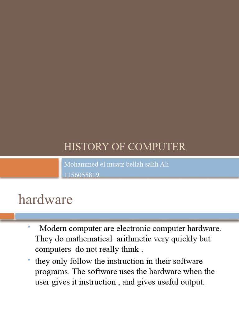 Overview of Computer Hardware and Programming | PDF | Computers