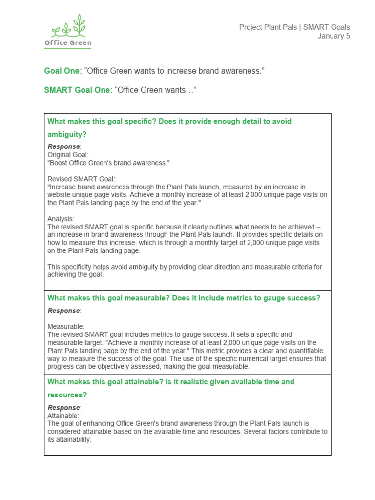 SMART Goals | Download Free PDF | Goal | Performance Indicator