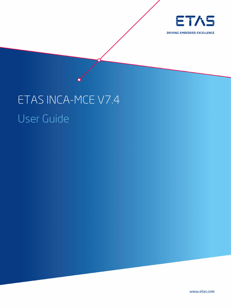 Etas Inca Mce v7.4 User Guide r02 en 202212 | PDF | Installation (Computer Programs) | Calibration