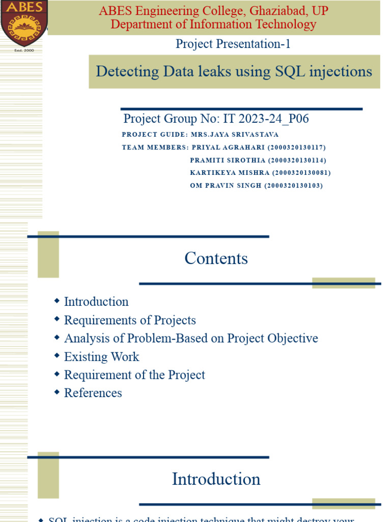 Final Year Project Presentation (P-1) Format | Download Free PDF | Support Vector Machine ...