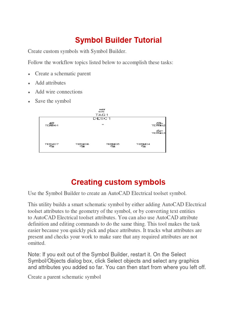 Tutorial Symbol Builder | PDF | Auto Cad | Software