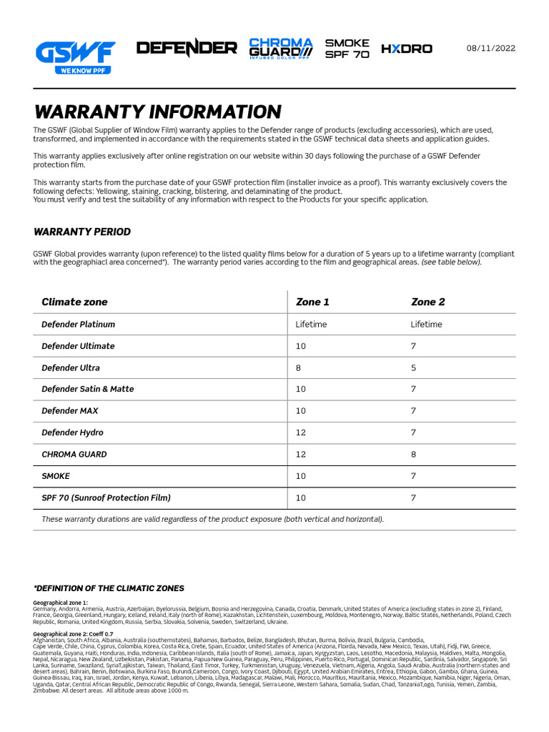GSWF - Warranty Sheet | PDF | Legal Liability | Legal Remedy