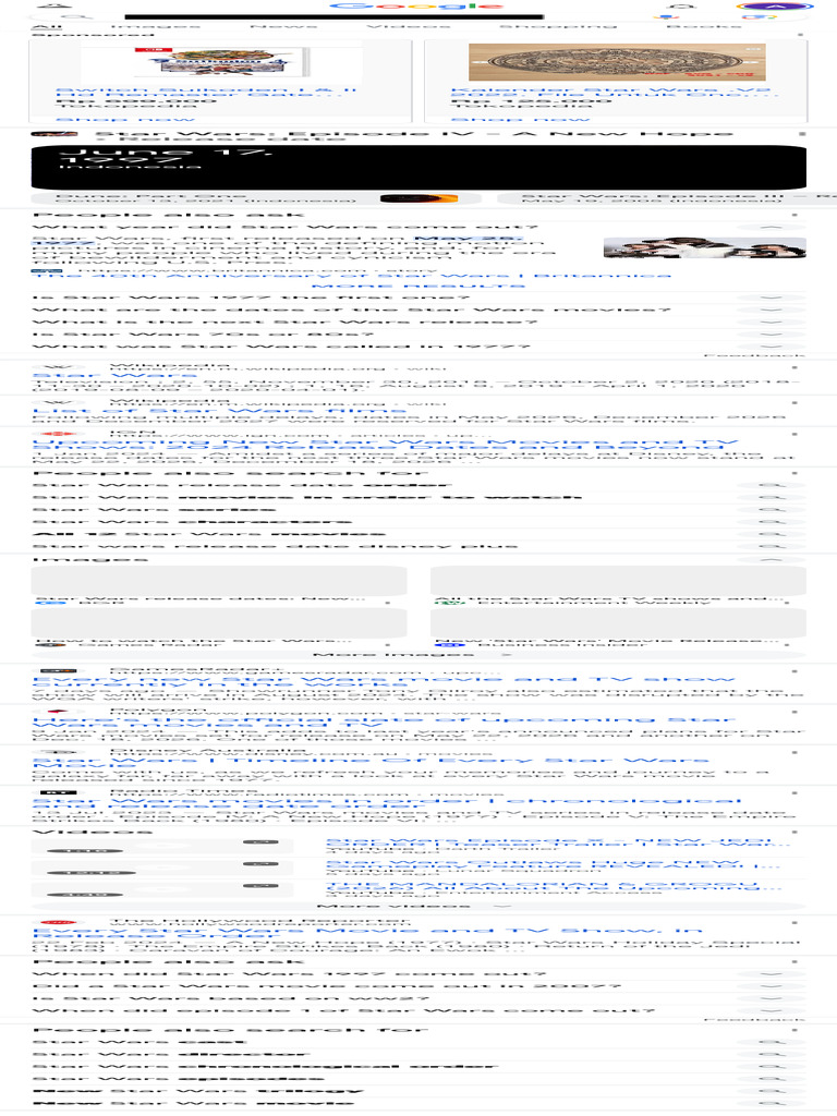 Star Wars Release Date - Google Search | PDF | Star Wars