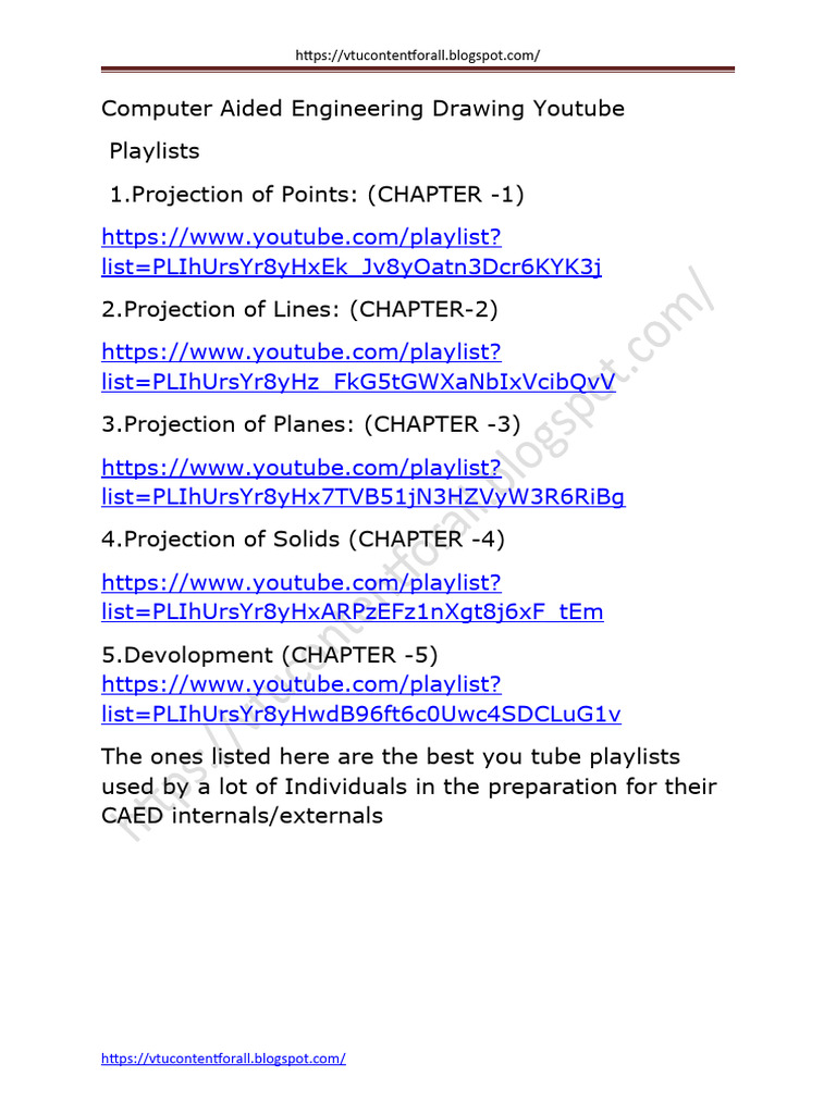 Computer Aided Engineering Drawing Youtube | PDF