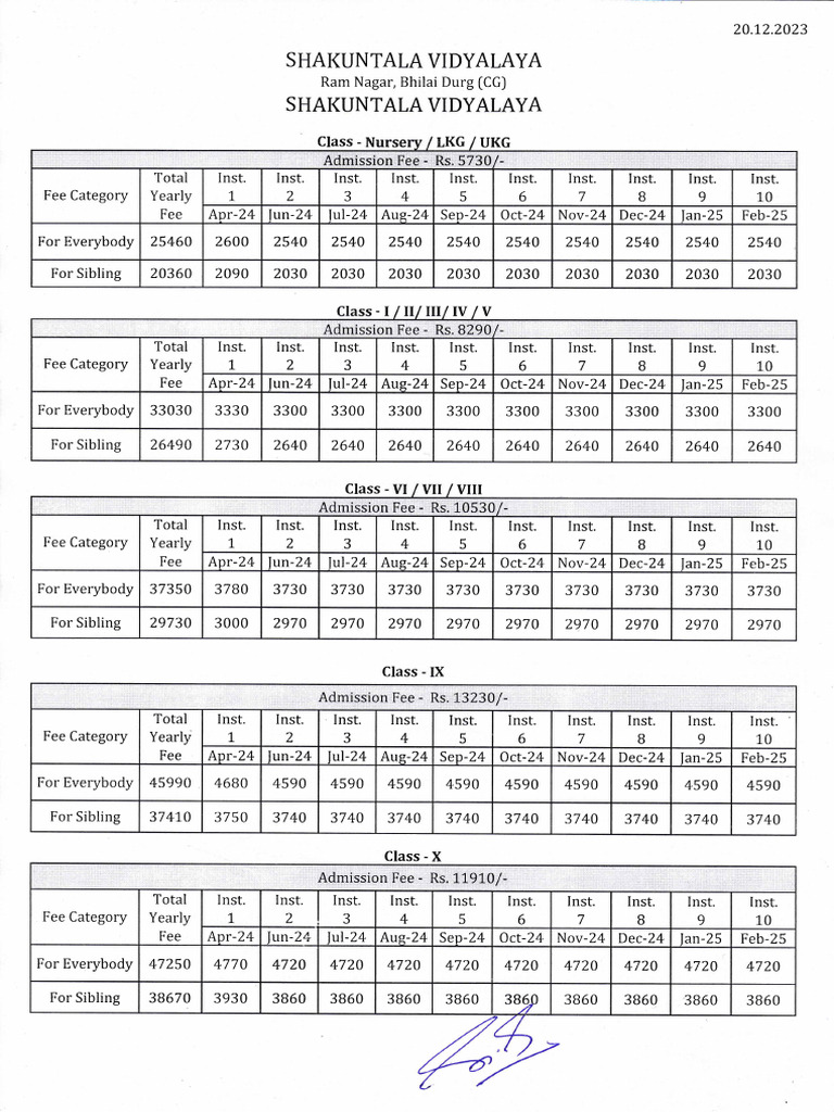 SVR CBSE Fees Structure 2024 25 - 20240109 - 0001 | PDF | Tax Refund ...