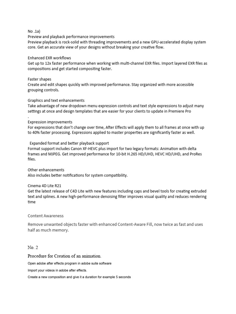 After Effects Performance & Animation Guide | PDF | Computing | Software